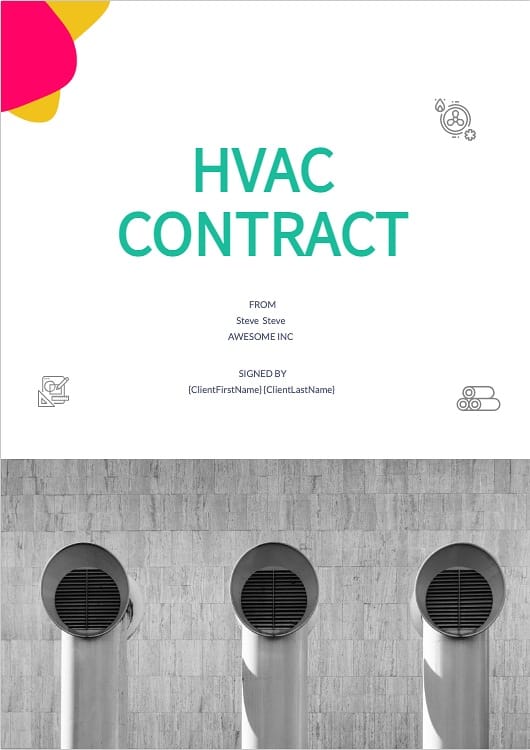 HVAC Contract template